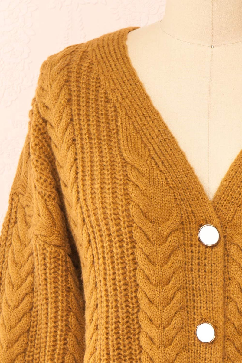 Jeannine Knitted Caramel Cardigan | Boutique 1861
