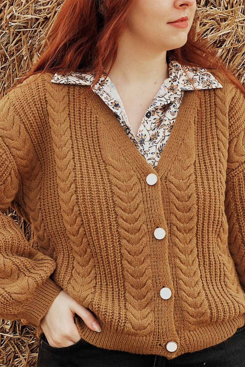 Jeannine Knitted Caramel Cardigan | Boutique 1861
