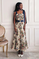 Lonnie Long Jacquard Dress w/ Tie Straps | Boutique 1861