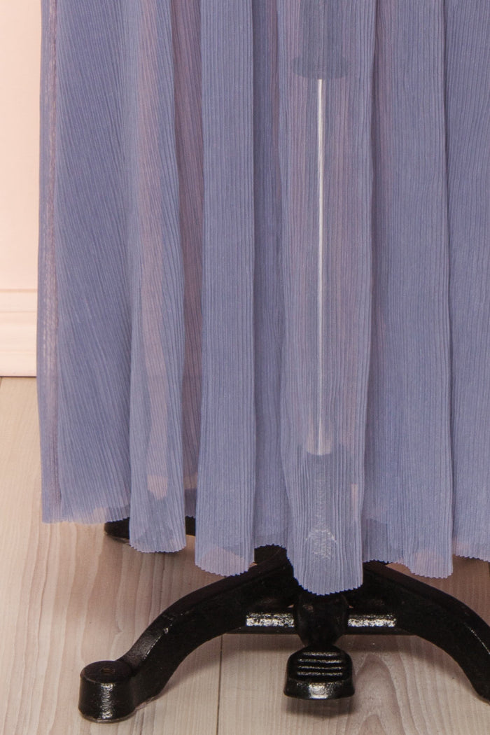 Araminta Pleated Blue Maxi Babydoll Dress | Boutique 1861