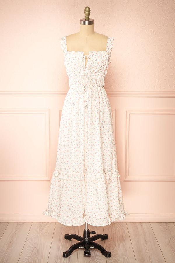 Caitline White Floral Maxi Dress | Boutique 1861