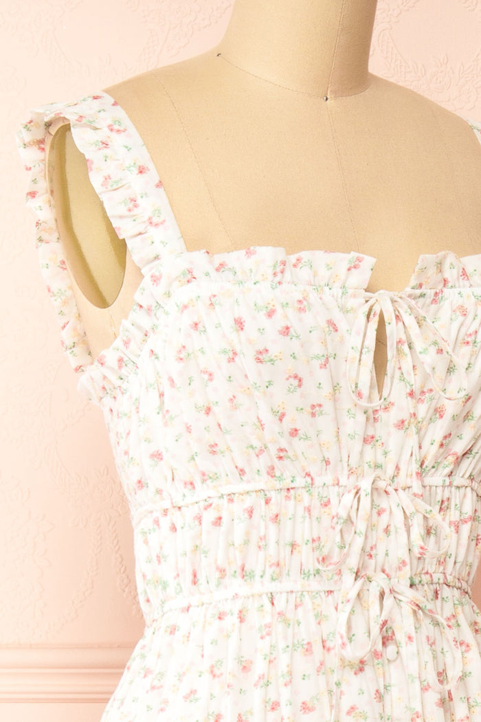 Caitline White Floral Maxi Dress | Boutique 1861