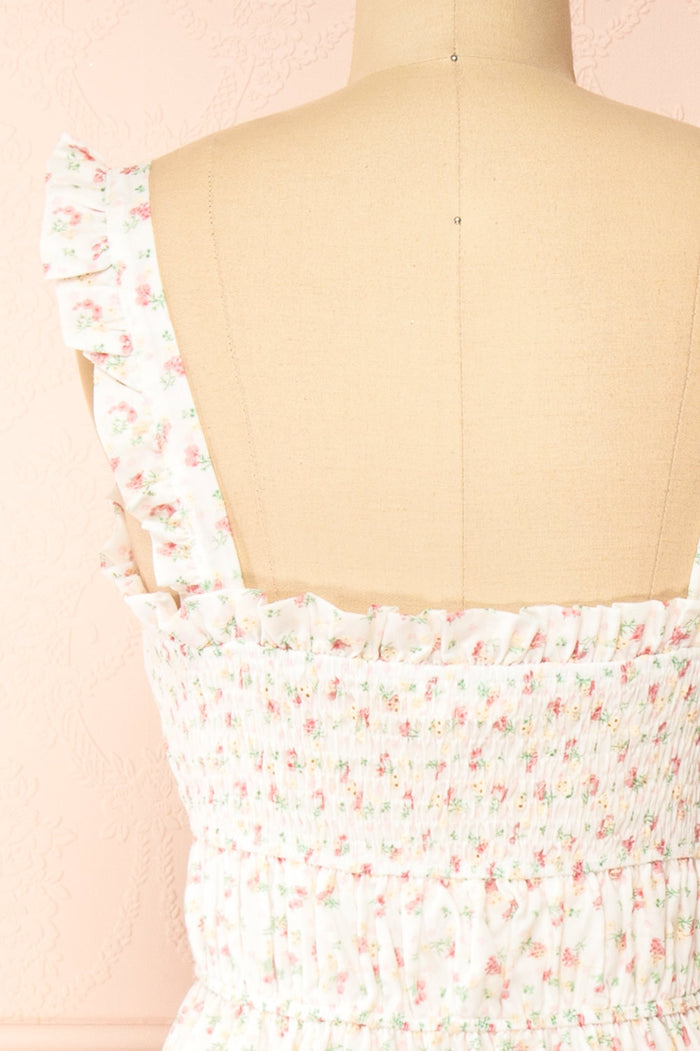 Caitline White Floral Maxi Dress | Boutique 1861