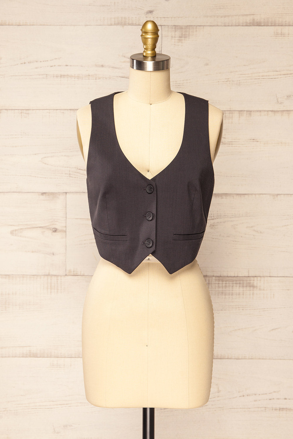 Callum Grey Tailored Vest | La petite garçonne