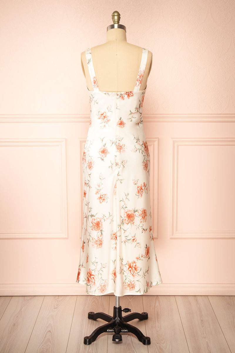 Charlize Floral Satin Midi Dress | Boutique 1861