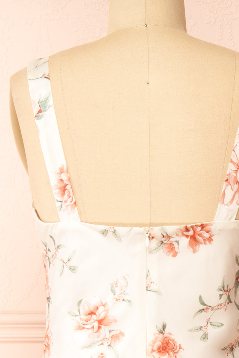 Charlize Floral Satin Midi Dress | Boutique 1861