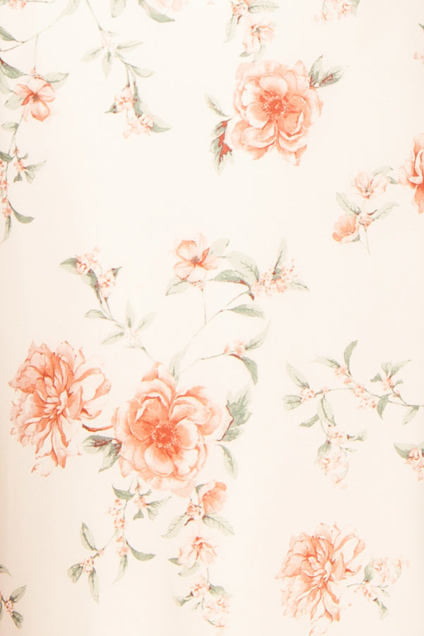 Charlize Floral Satin Midi Dress | Boutique 1861