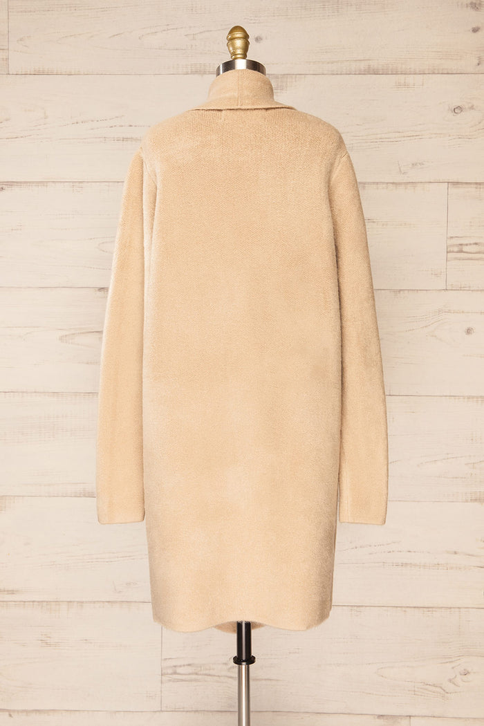 Colombo Beige Open-Front Coat | La petite garçonne