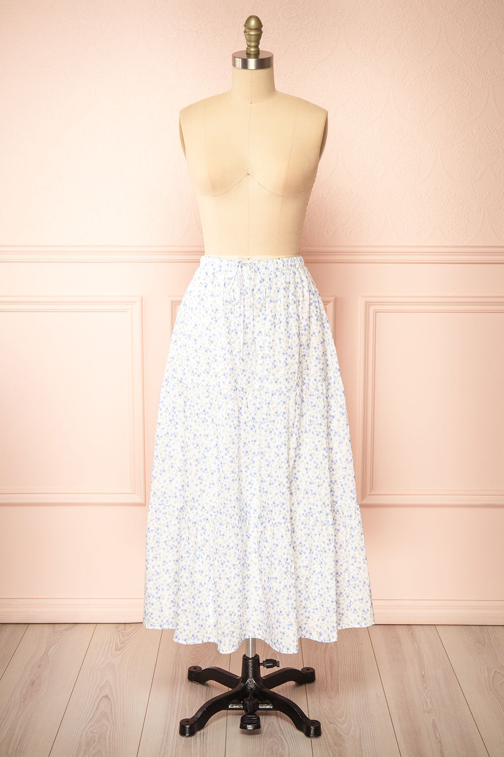 Eldia Floral A-Line Skirt w/ Drawstrings | Boutique 1861