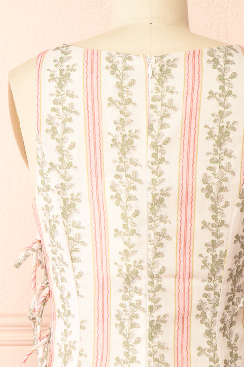 Eunice Short Patterned Dress with Bows | Boutique 1861