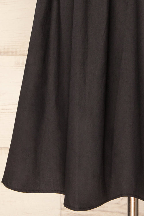 Frell Black Midi Dress w/ Mock Neck | La petite garçonne