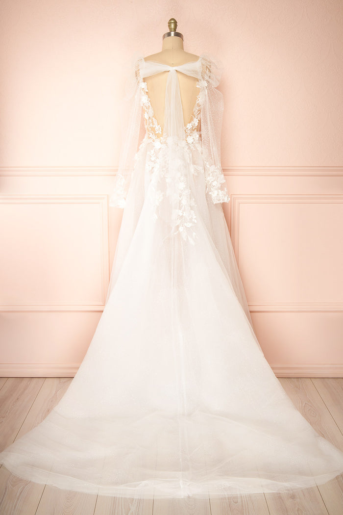 Geneva A-line Tulle Gown with Removable Sleeves | Boudoir 1861
