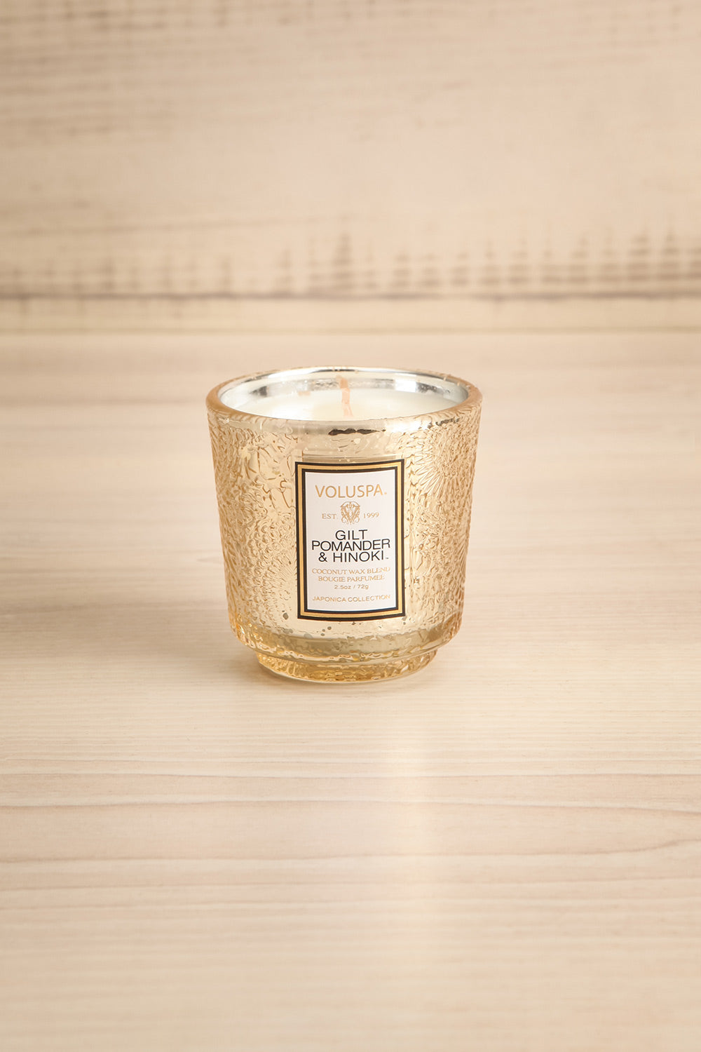 Gilt Pomander & Hinoki Pedestal Candle | Maison garçonne
