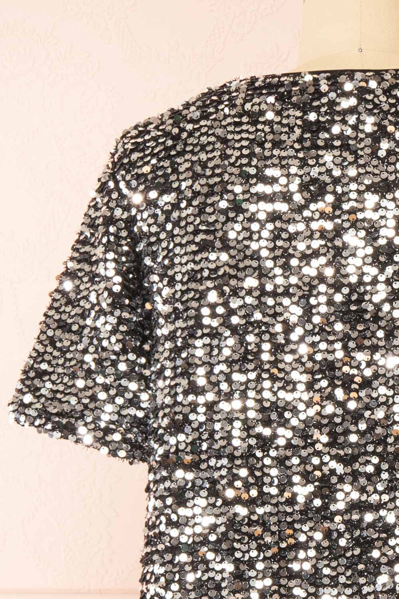 Kyomi Silver Short Sequin Dress | Boutique 1861
