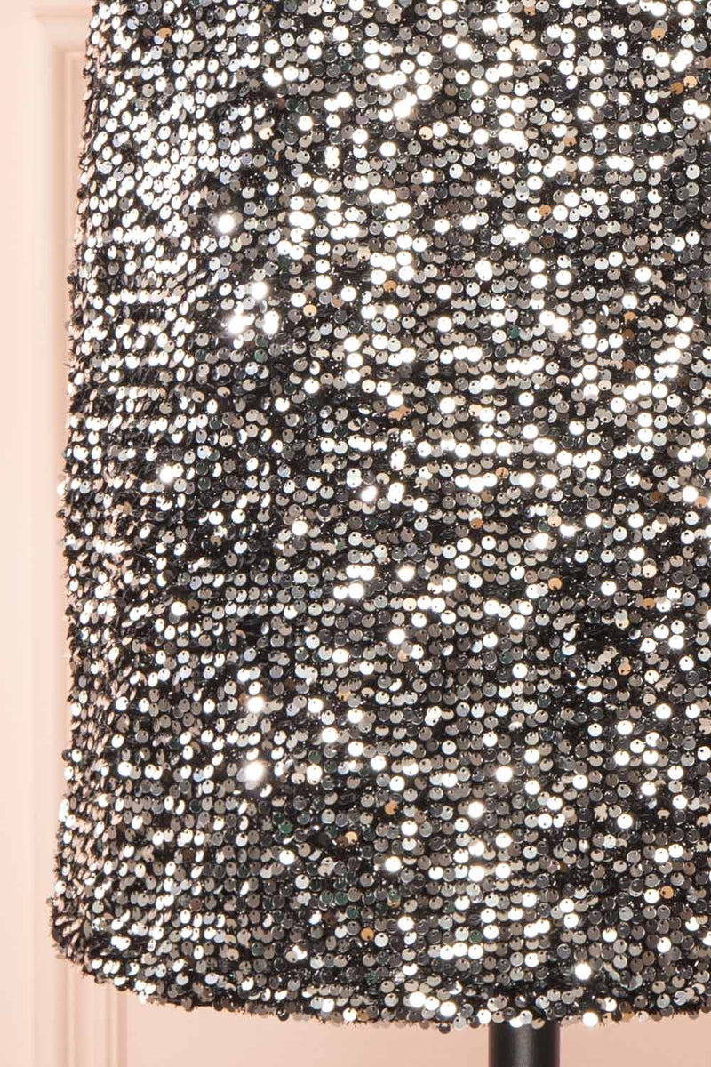 Kyomi Silver Short Sequin Dress | Boutique 1861
