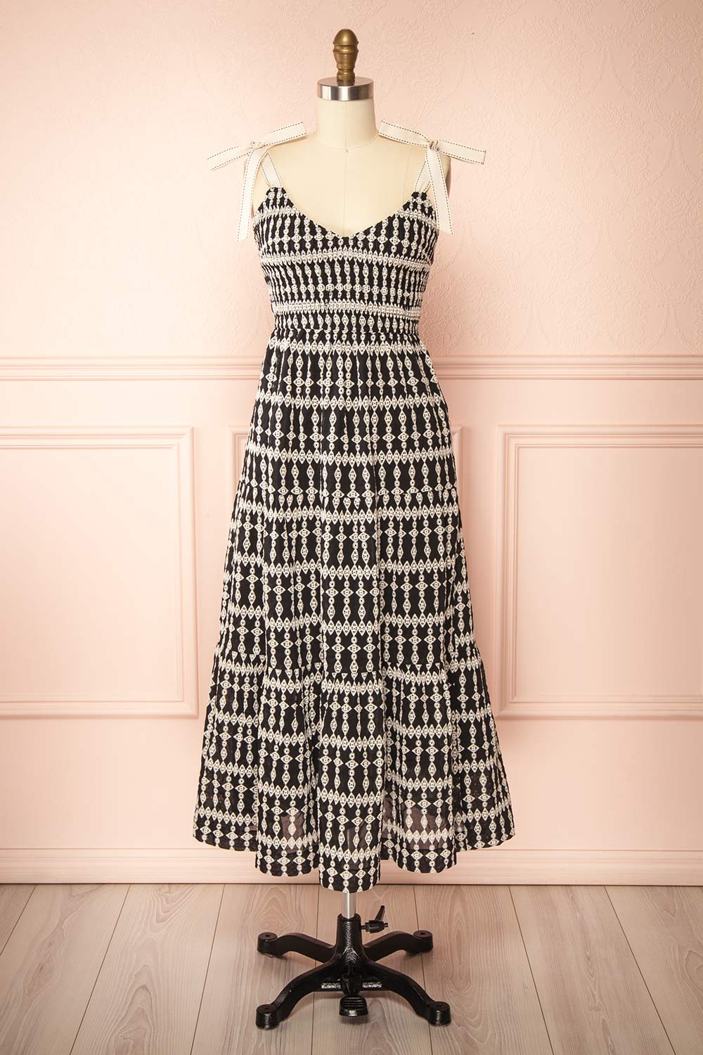 Lexane Long Patterned Dress with Pockets | Boutique 1861
