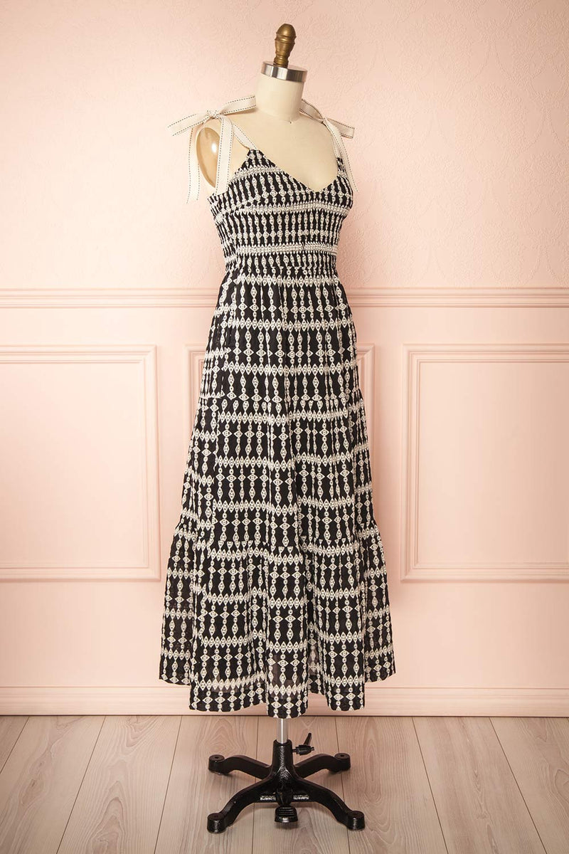 Lexane Long Patterned Dress with Pockets | Boutique 1861