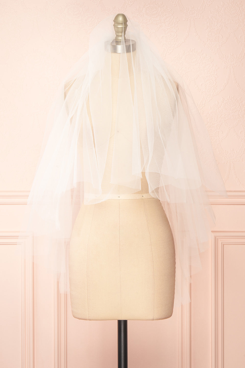 Liviainus Simple White Mesh Wedding Veil | Boudoir 1861