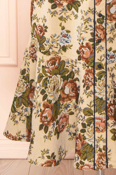 Lonnie Long Jacquard Dress w/ Tie Straps | Boutique 1861