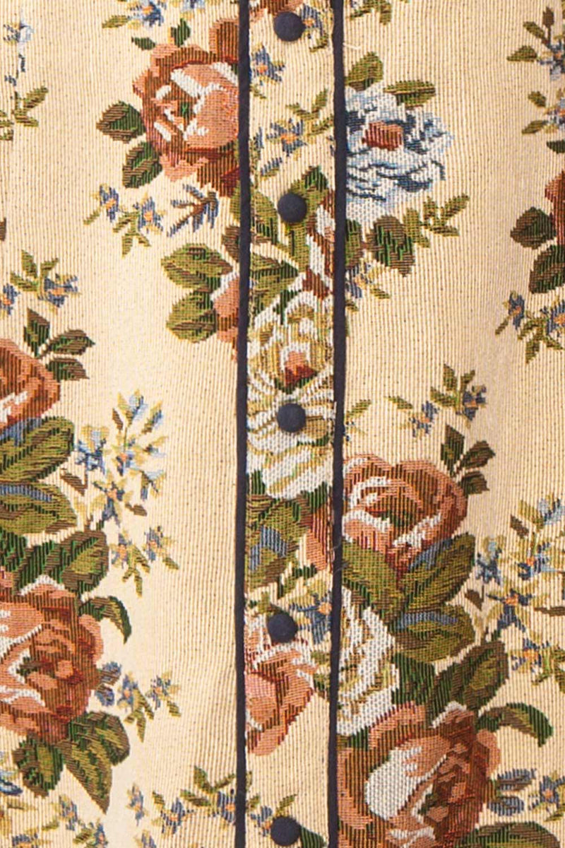 Lonnie Long Jacquard Dress w/ Tie Straps | Boutique 1861