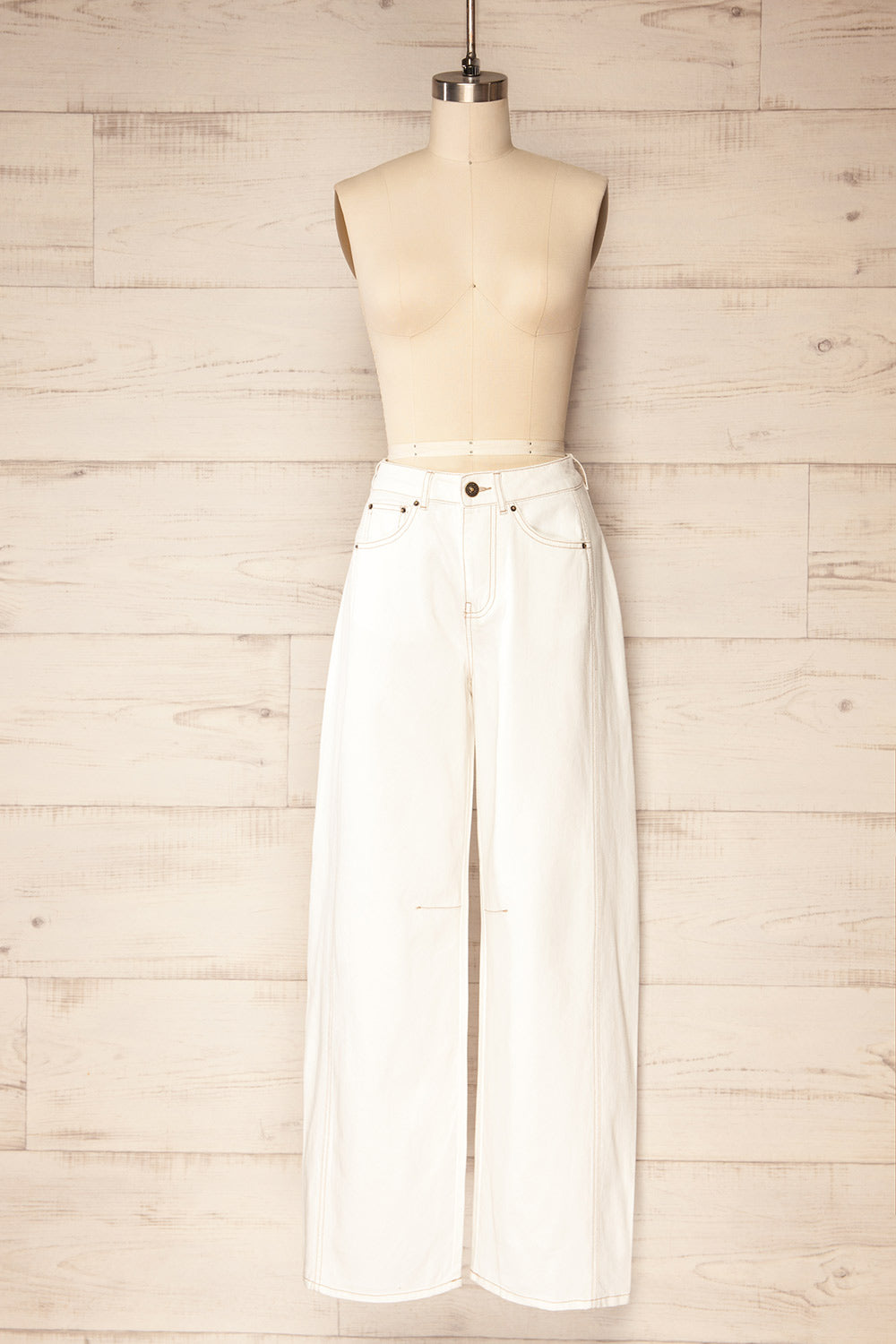 Mabutsane High-Waisted White Jeans | La petite garçonne