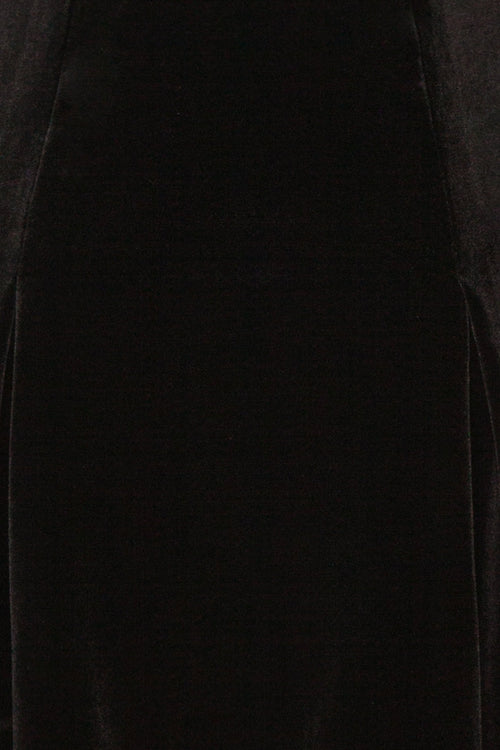 Mandy Short Black Velvet Dress w/ Peter Pan Collar | Boutique 1861