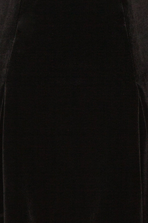 Mandy Short Black Velvet Dress w/ Peter Pan Collar | Boutique 1861