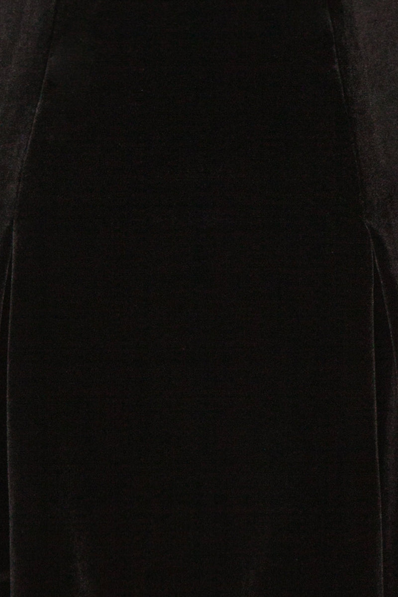 Mandy Short Black Velvet Dress w/ Peter Pan Collar | Boutique 1861