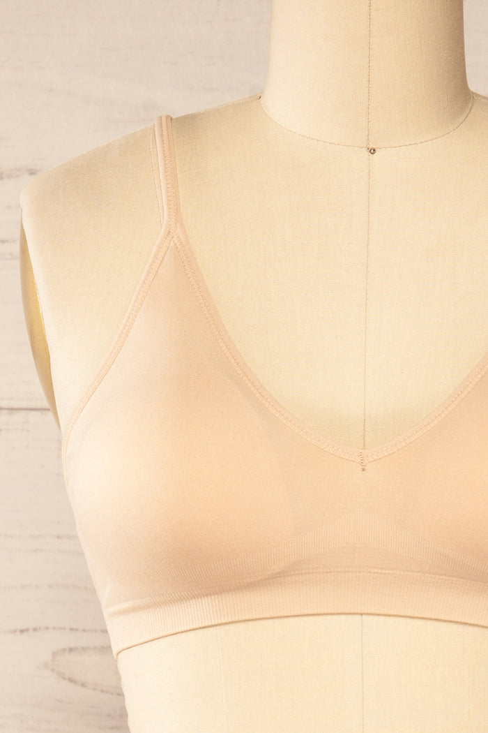 Pyzdry Beige Padded Stretchable Bralette | La petite garçonne