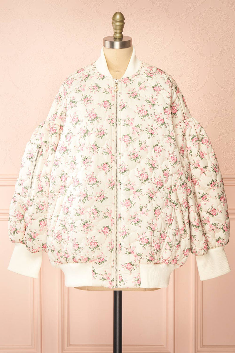 Rheane Oversized Quilted Floral Jacket | Boutique 1861