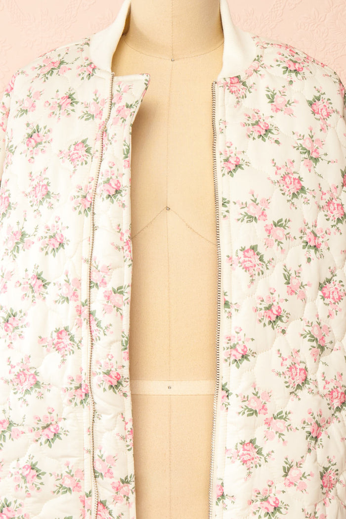 Rheane Oversized Quilted Floral Jacket | Boutique 1861