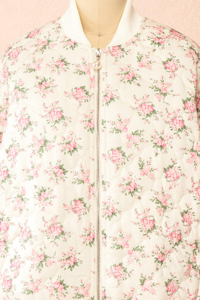 Rheane Oversized Quilted Floral Jacket | Boutique 1861