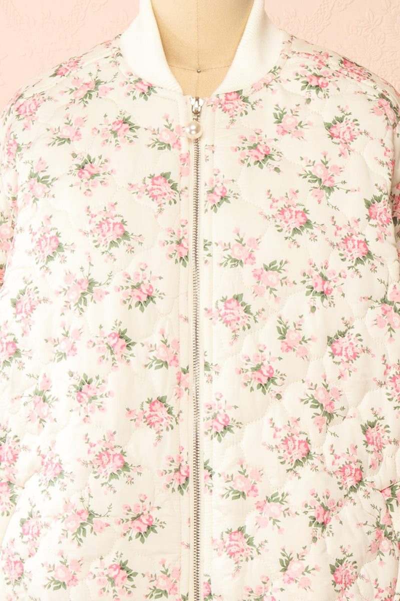 Rheane Oversized Quilted Floral Jacket | Boutique 1861