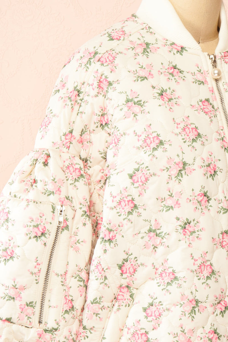 Rheane Oversized Quilted Floral Jacket | Boutique 1861