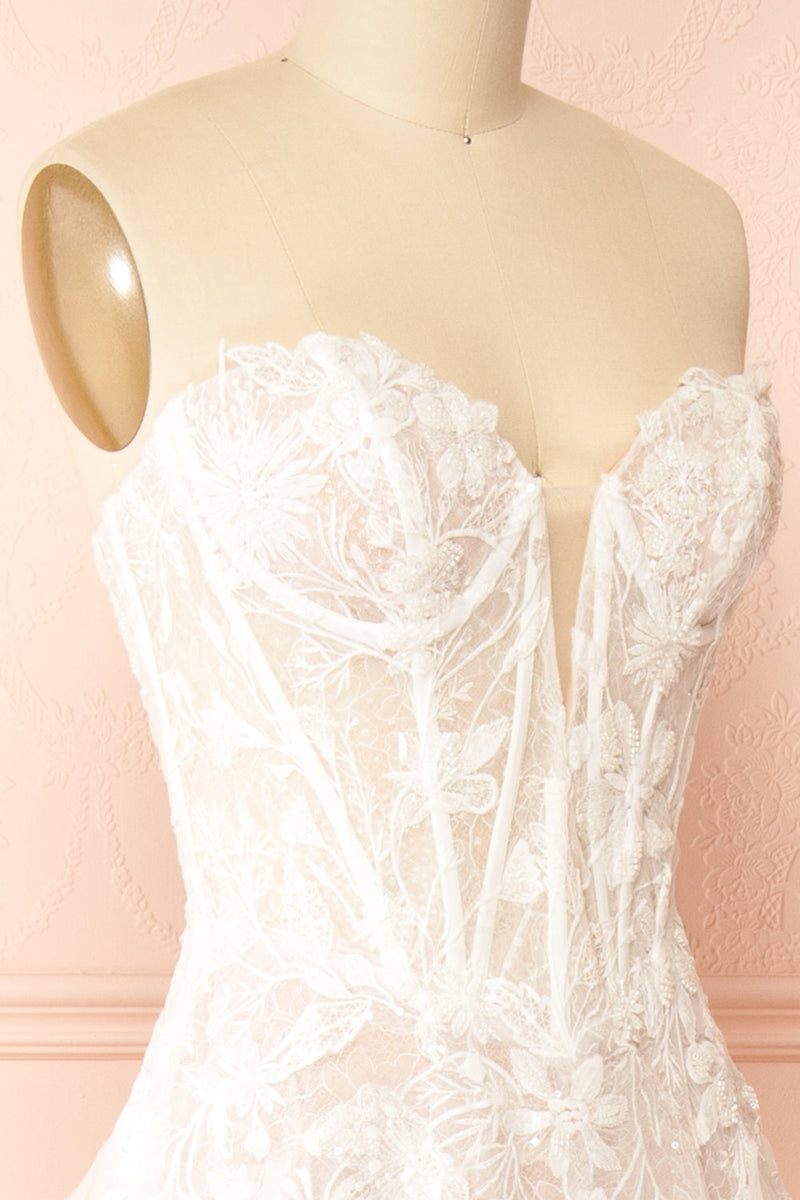 Trinity Drop Waist Wedding Gown with Corset | Boudoir 1861