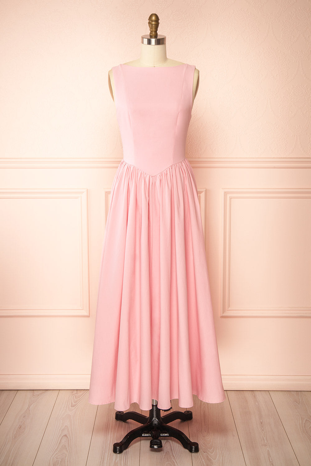 Yuma Pink Maxi Dress w/ Scooped Back | Boutique 1861