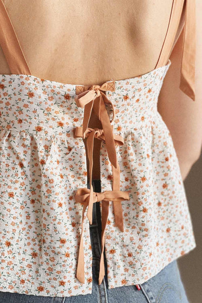 Minxie Tie Strap Floral Cami Top | Boutique 1861