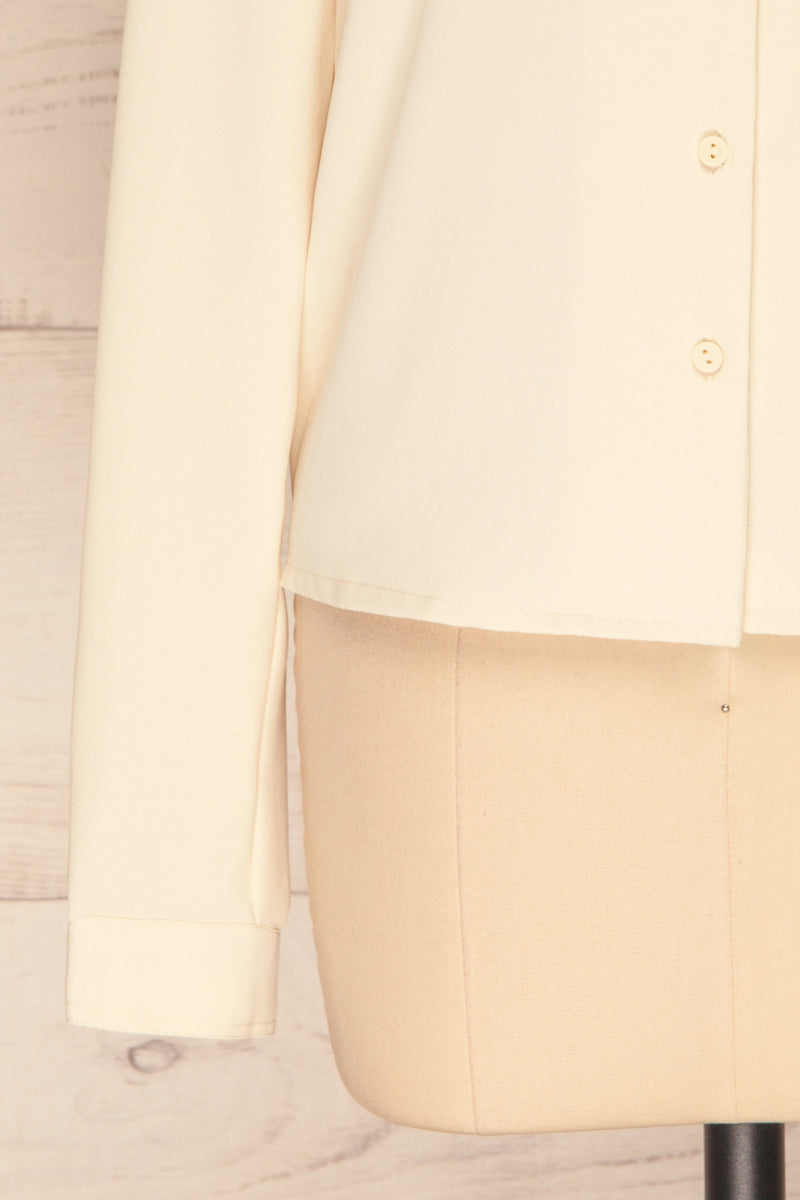 Balaura Cream Long Sleeved Chiffon Blouse | La Petite Garçonne