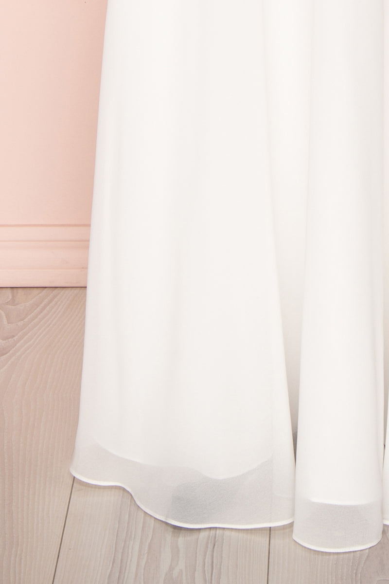 Chasya Ivory & Gold Embroidered A-Line Bridal Dress | Boutique 1861