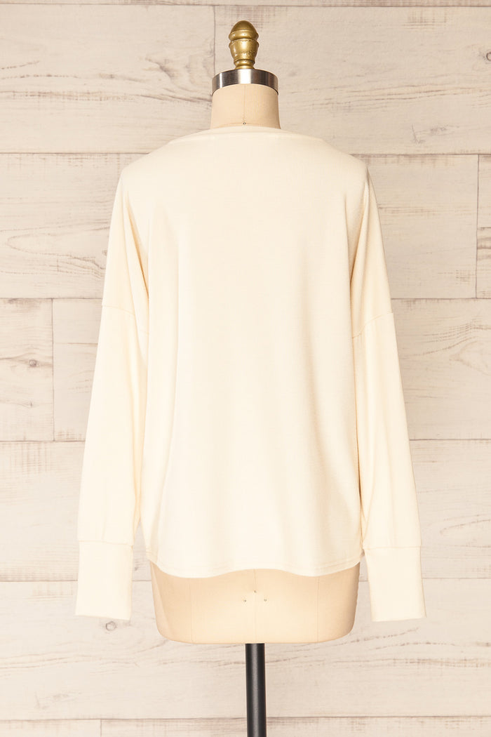 Coek Cream Sparkly Long Sleeve Top | La petite garçonne