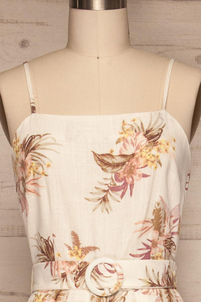 Jagienka White Floral Wide Leg Jumpsuit | La petite garçonne