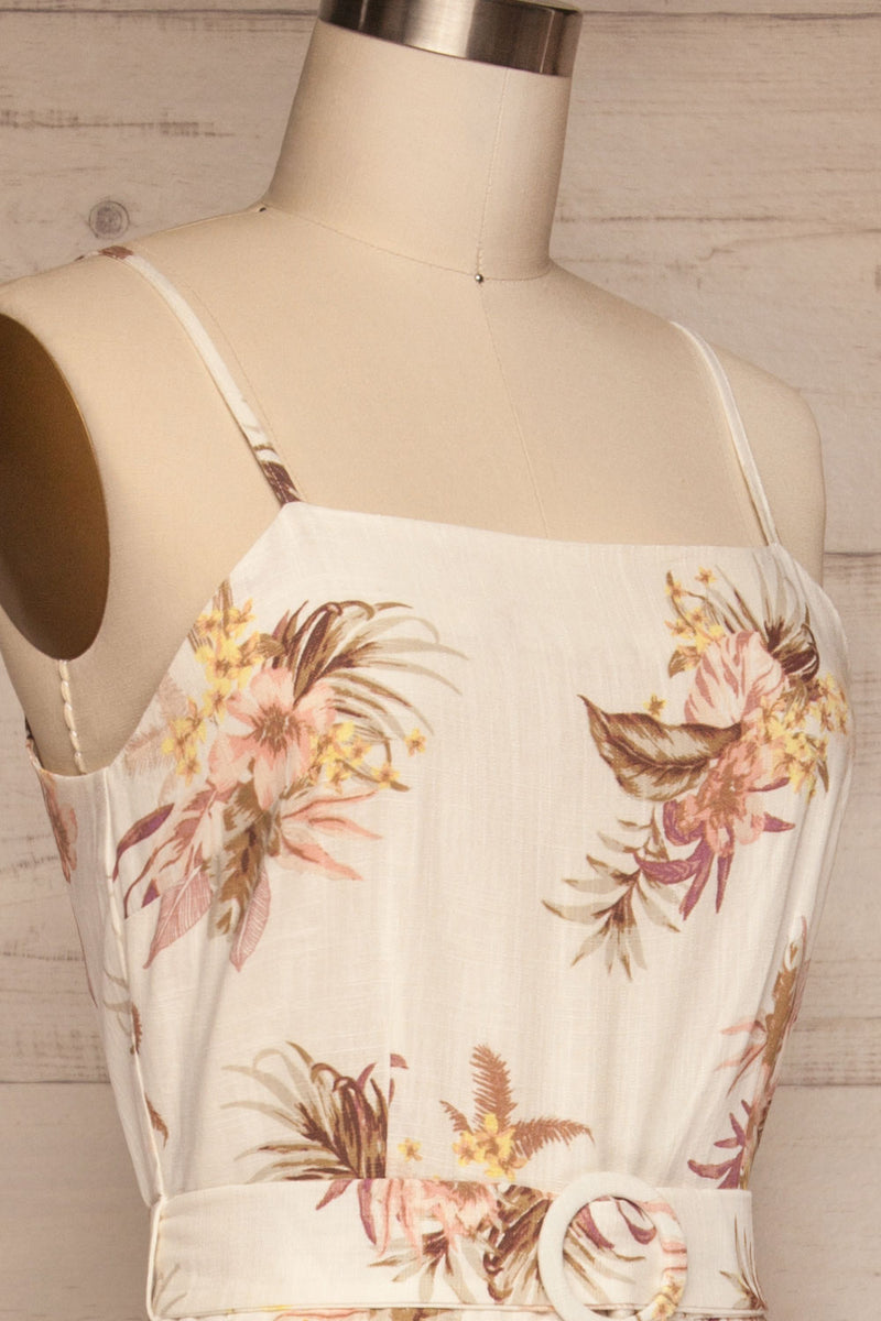 Jagienka White Floral Wide Leg Jumpsuit | La petite garçonne