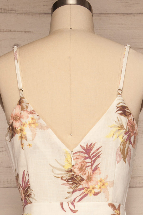 Jagienka White Floral Wide Leg Jumpsuit | La petite garçonne