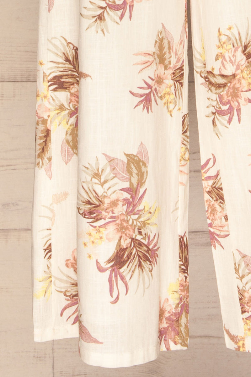 Jagienka White Floral Wide Leg Jumpsuit | La petite garçonne