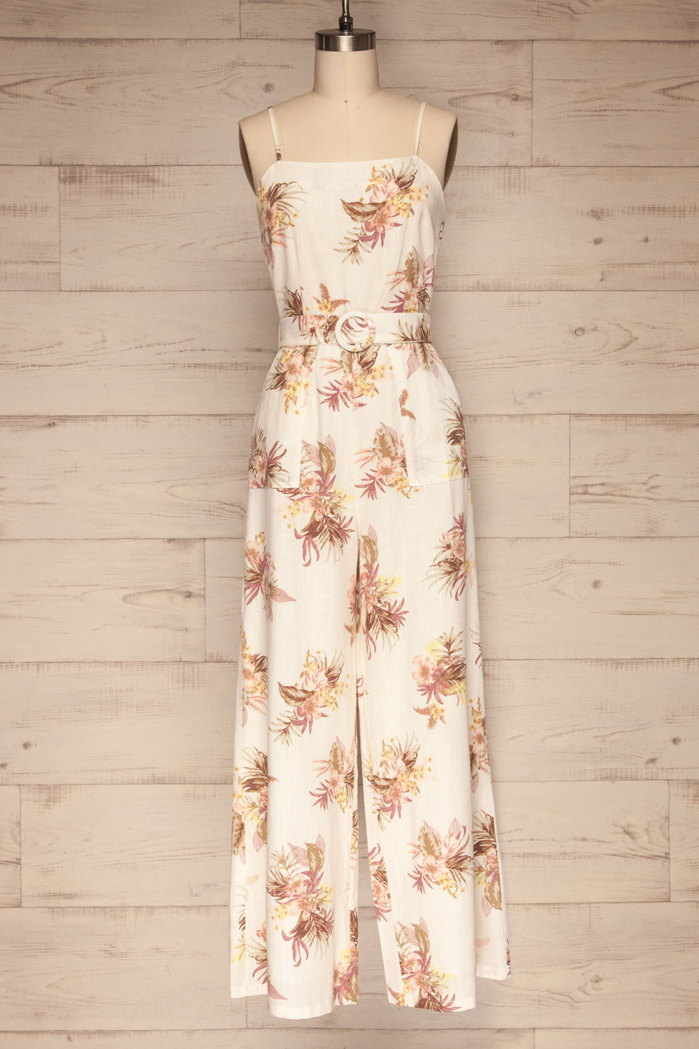 Jagienka White Floral Wide Leg Jumpsuit | La petite garçonne