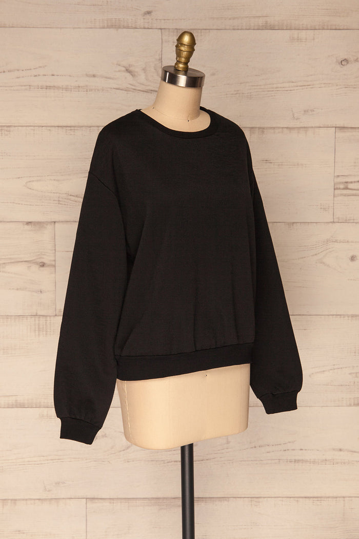 Kazann Black Crew Neck Sweater | La petite garçonne