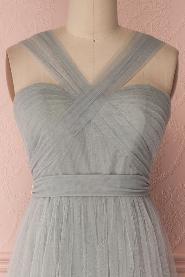Linaya Eucalyptus Sage Bustier Empire Gown | Boudoir 1861
