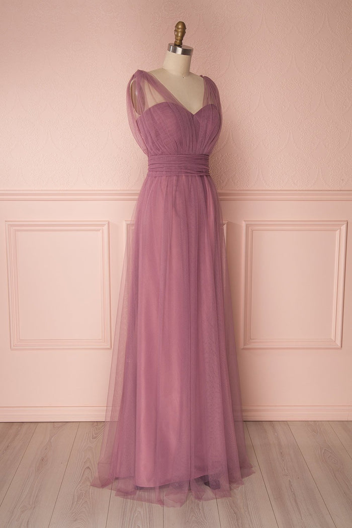 Linaya Orchid Draped Bustier Empire Gown | Boudoir 1861