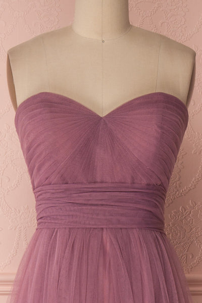 Linaya Orchid Draped Bustier Empire Gown | Boudoir 1861