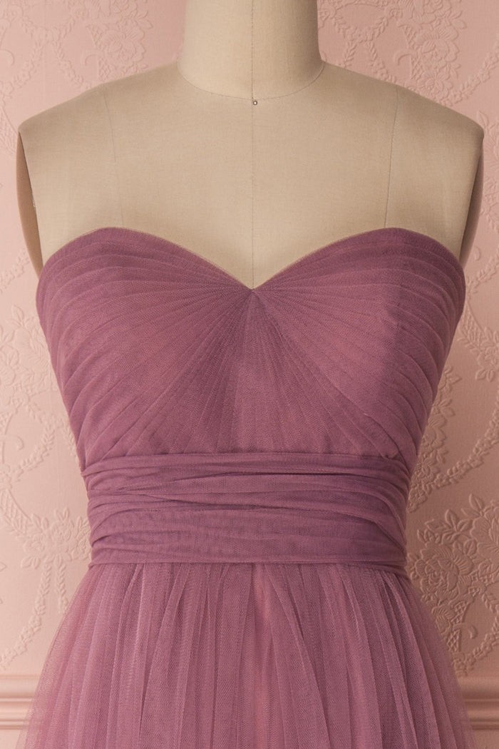 Linaya Orchid Draped Bustier Empire Gown | Boudoir 1861